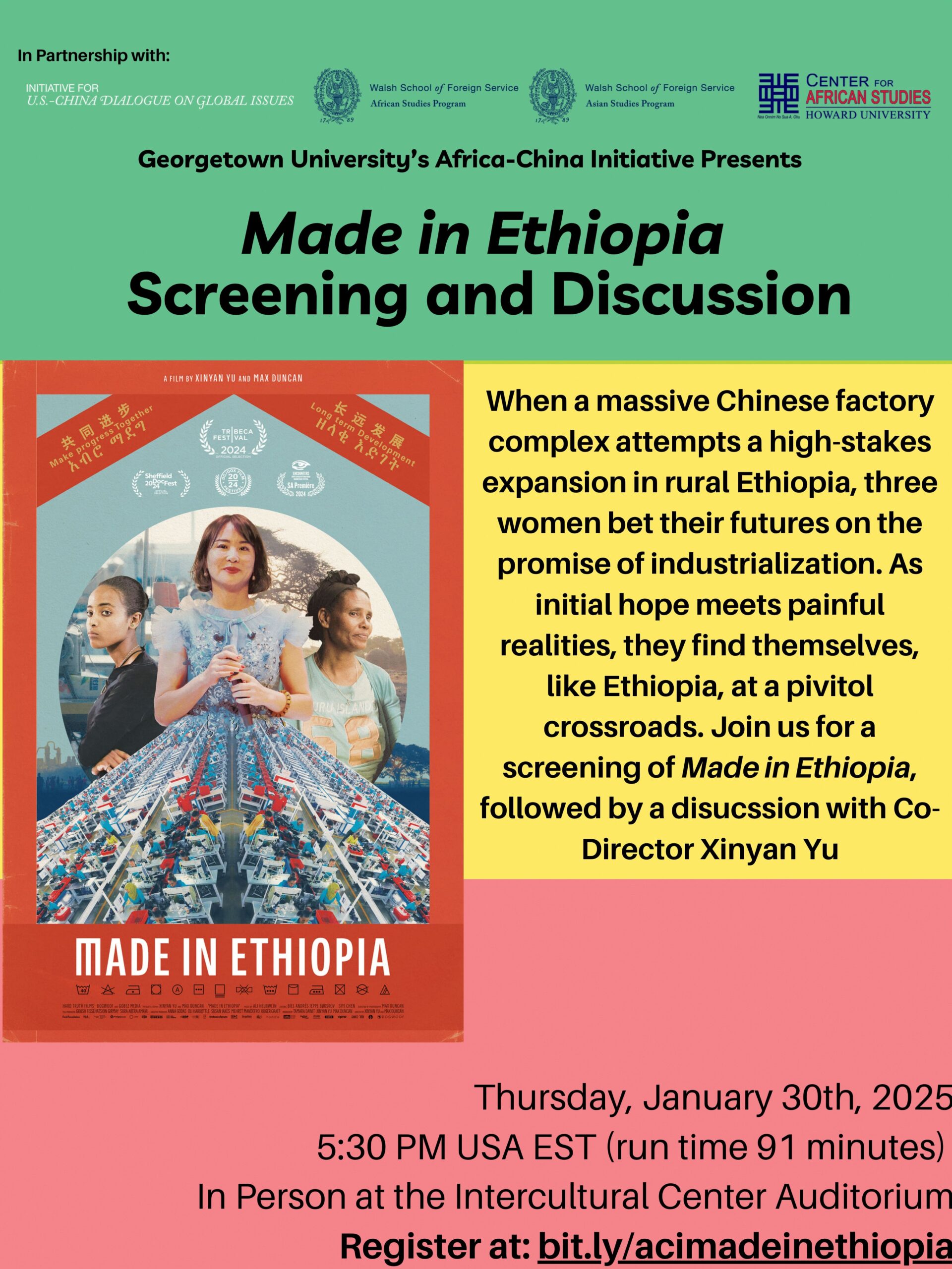 Made in Ethiopia Screening and Discussion | Africa-China Initiative ...